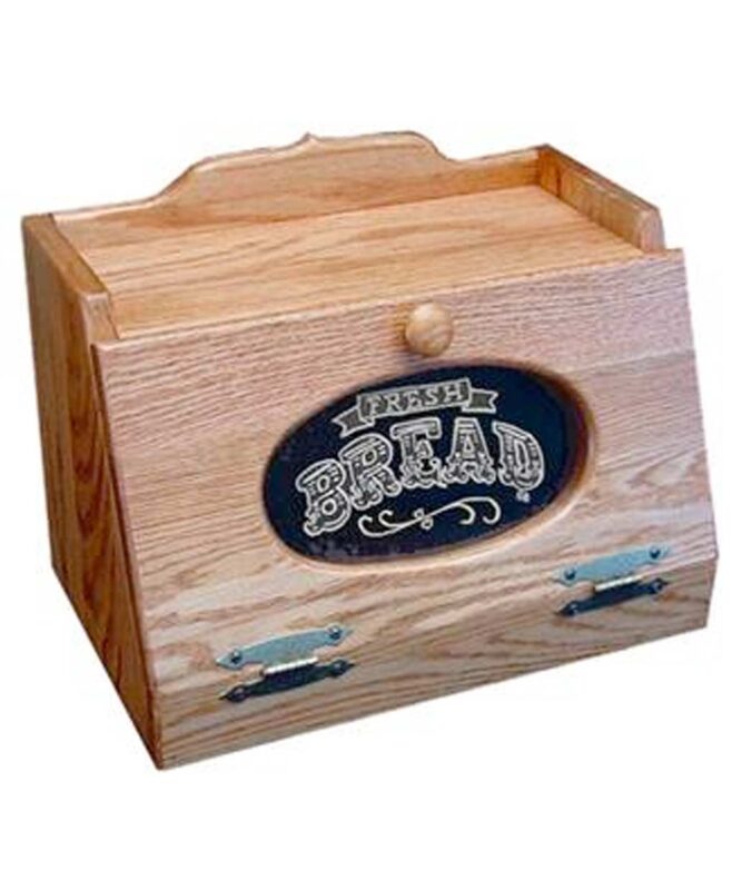 Oak Bread Box with Glass Front - Amish Direct Furniture